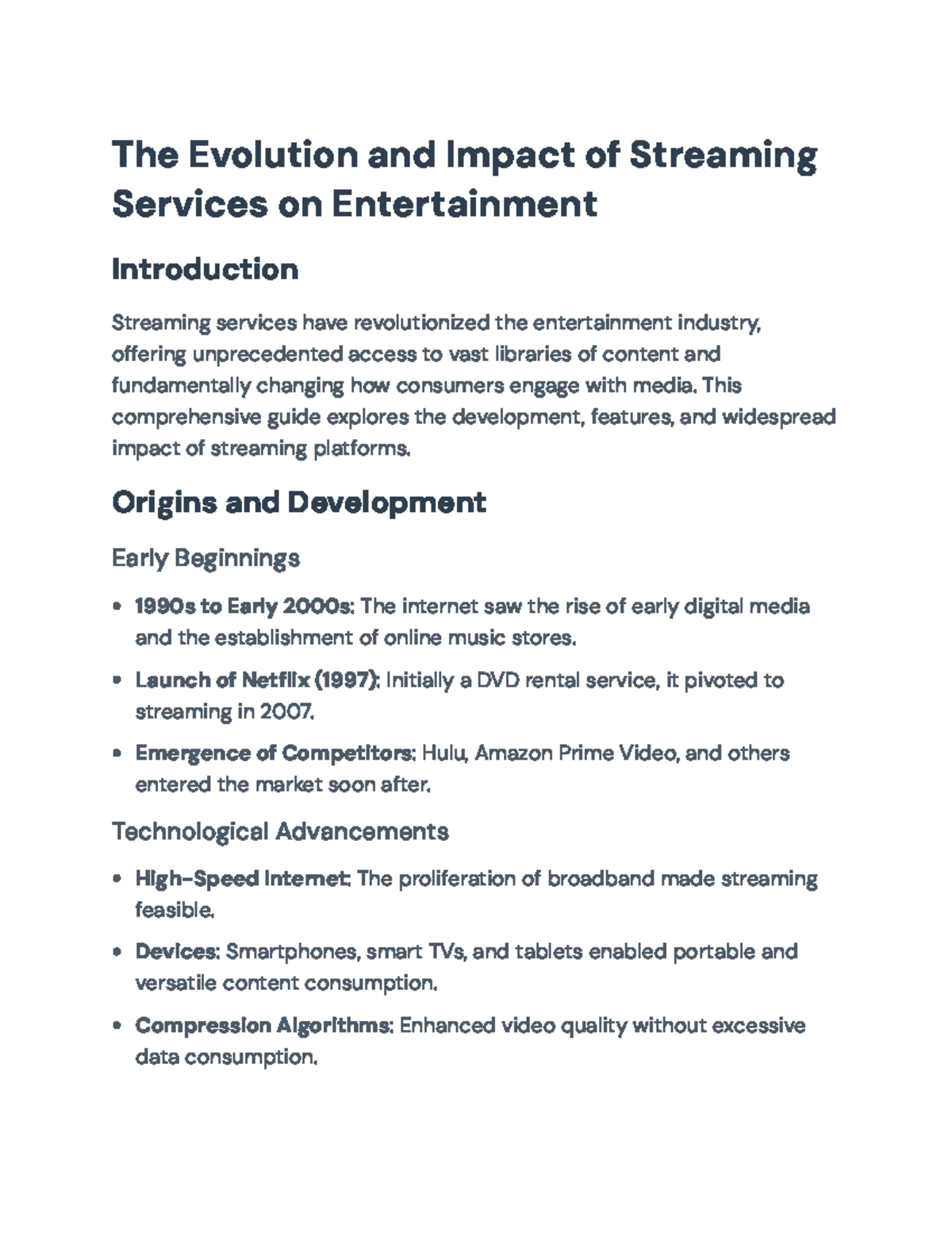 Evolution and Impact of Streaming Services on Entertainment: A Guide ...