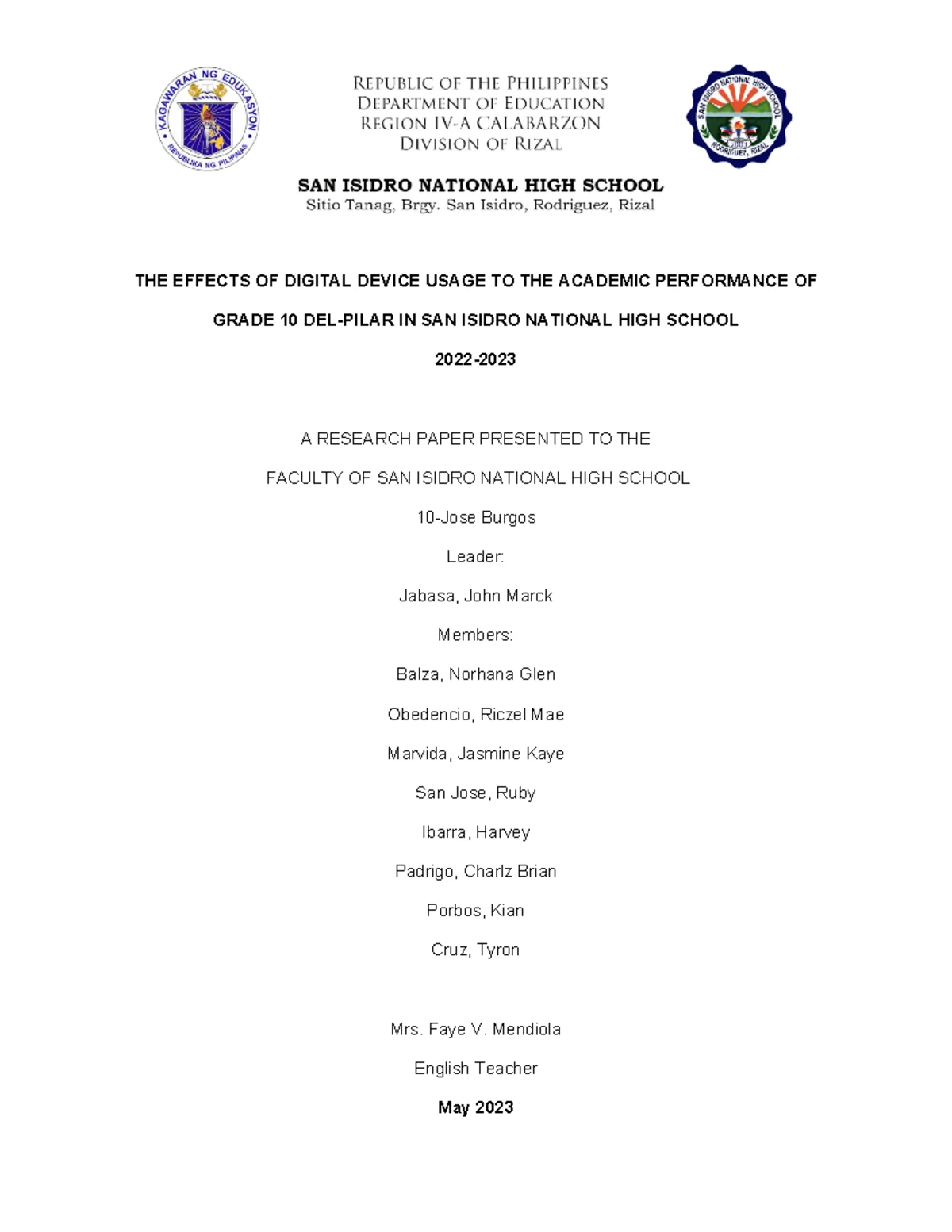 RRL & RRS on Academic Stress: Local Studies & Literature Insights - Studocu