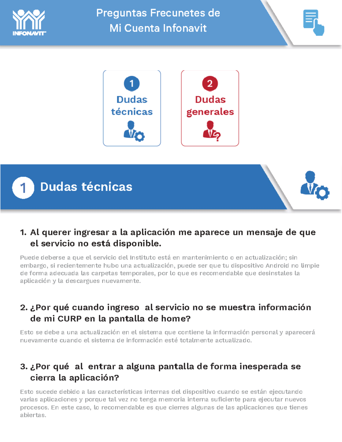 Preguntas Frecuentes sobre Infonavit MCI 170118 - Studocu