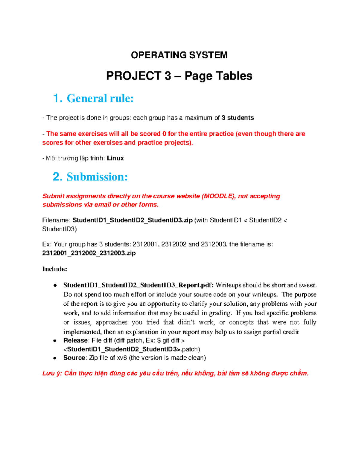 Lab 3: Page Tables Project for Operating Systems (OS 101) - Studocu