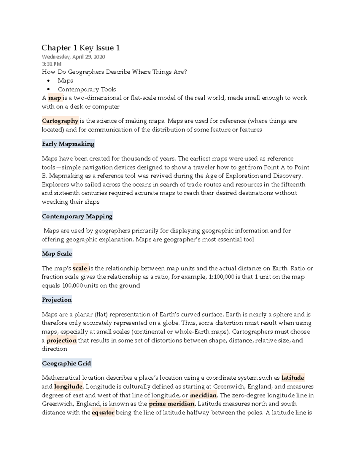 Geography 101: Comprehensive Chapter Review and Key Issues - Studocu