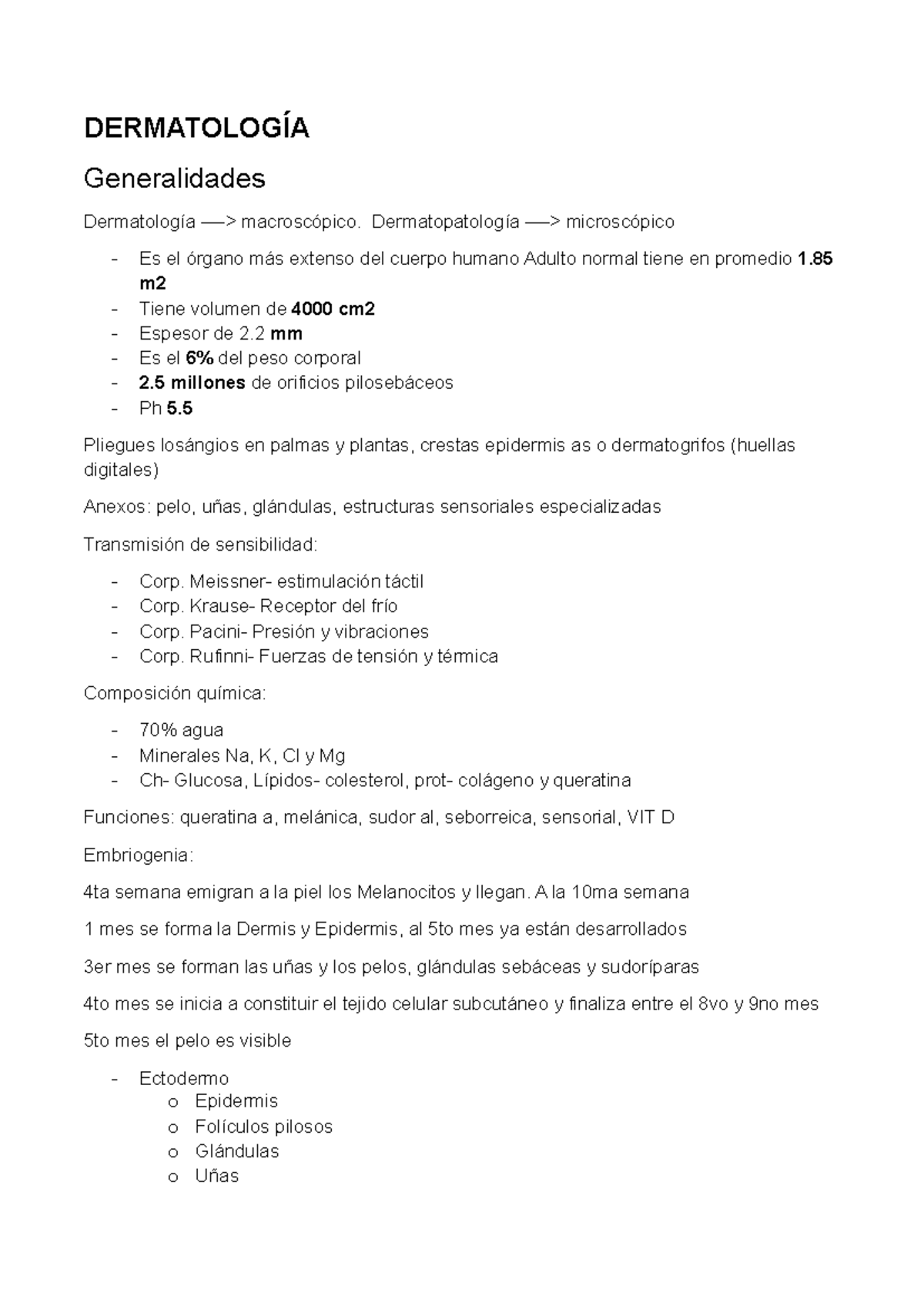 DERM 101 - Repaso de Generalidades en Dermatología y Dermatopatología ...