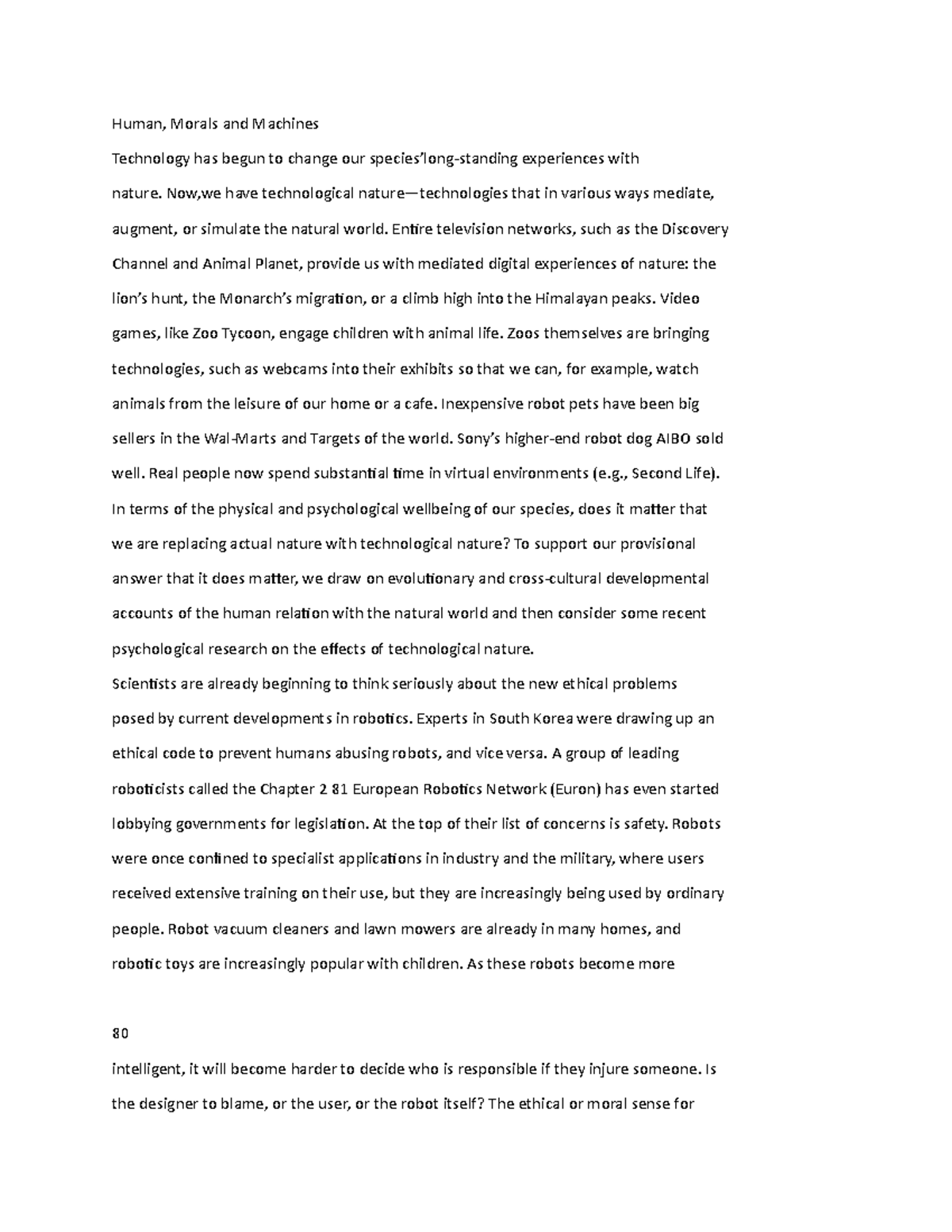 STS 16 - STS 16 notes - Human, Morals and Machines Technology has begun ...