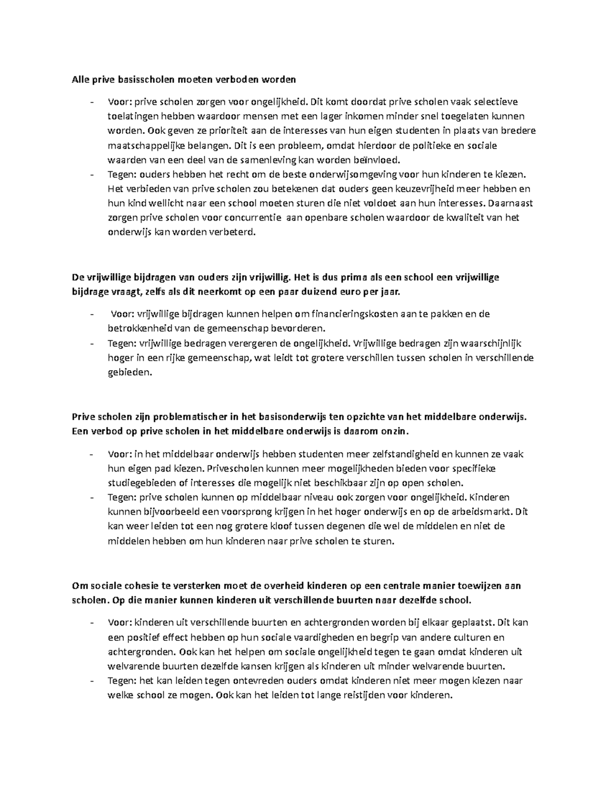 Filosofie 4 Stellingen: Debat over Privé Basisscholen en Ongelijkheid ...