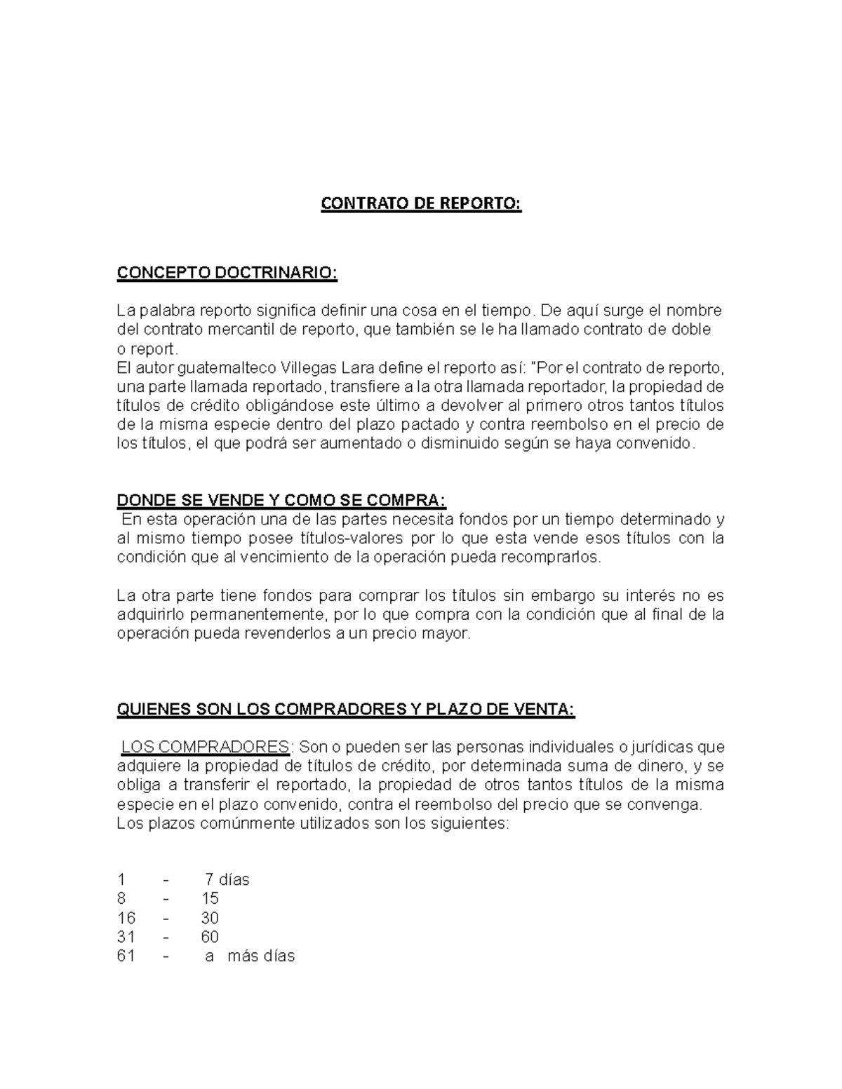 Contrato de Reporto: Conceptos y Ejemplo Práctico en Derecho Mercantil ...
