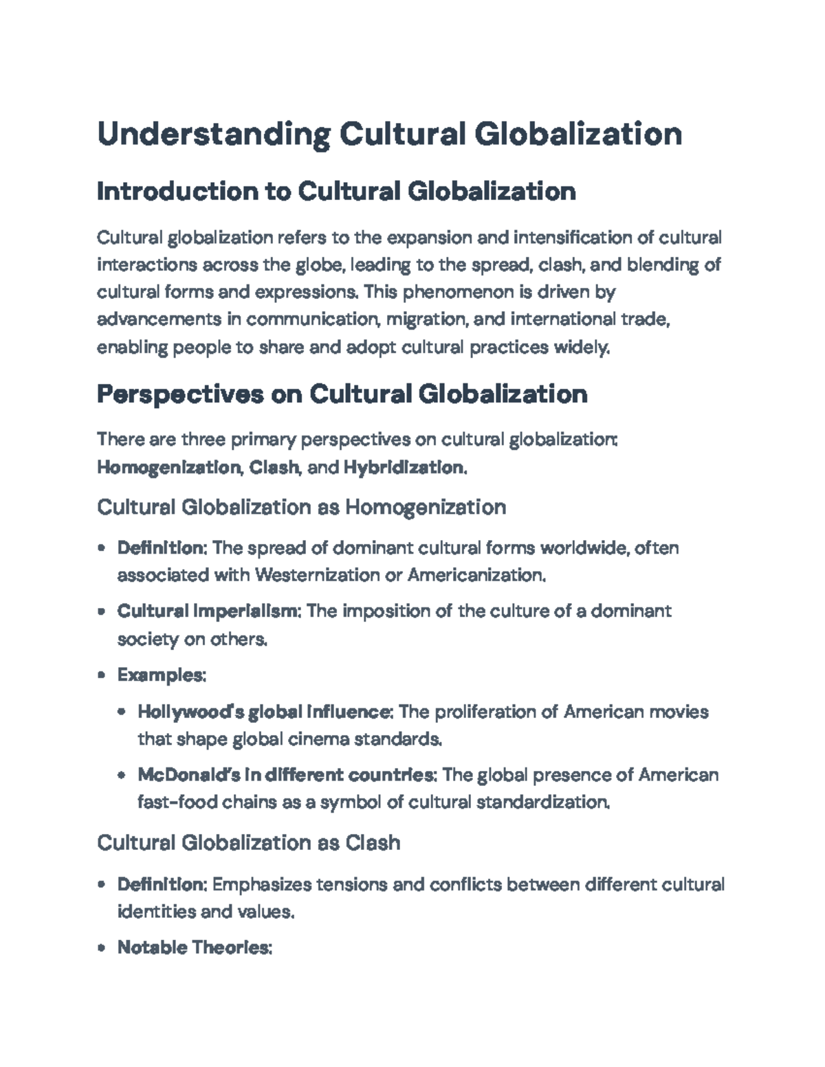 Cultural Globalization: Perspectives, Construction, and Case Studies ...