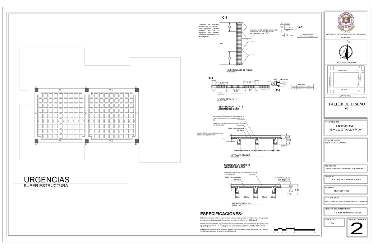 Detalles de Columna y Trabes de Concreto Armado - Taller de Diseño VI ...