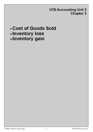 Booklet 1 - Solutions - mkwjefb - VCE Accounting Unit 2 Chapter 1 ...