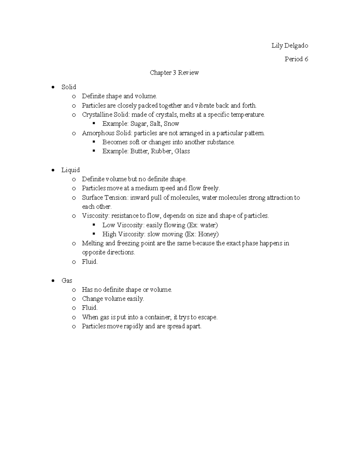 Chapter 3 Review: States of Matter & Phase Changes (Science 101) - Studocu