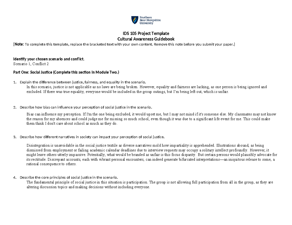 Cultural Awareness & Communication Strategies: IDS 105 Project Template ...