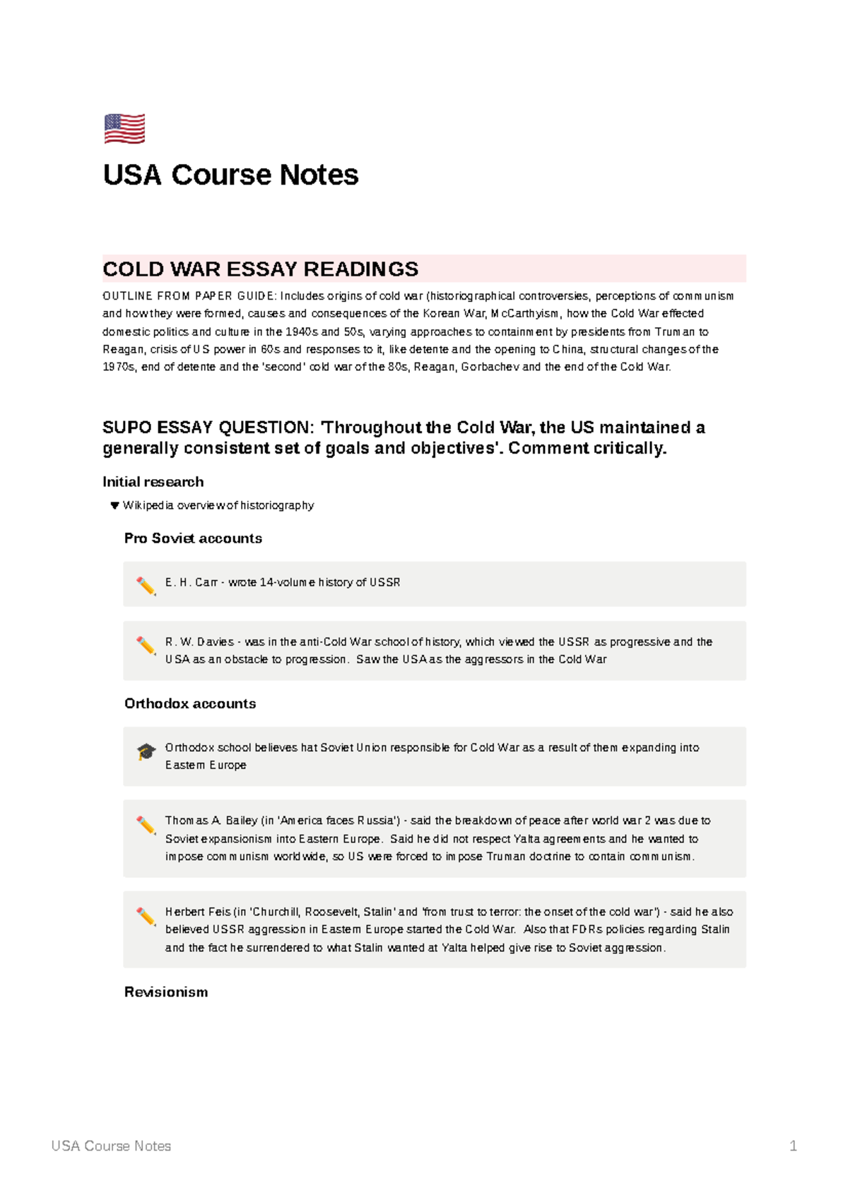 Cold War & Civil Rights Movement: Key Essays & Notes (HIST 24) - Studocu