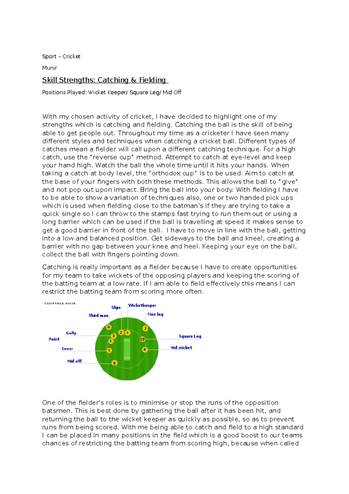 Cricket Skills Analysis - Catching, Fielding & Plyometric Training ...