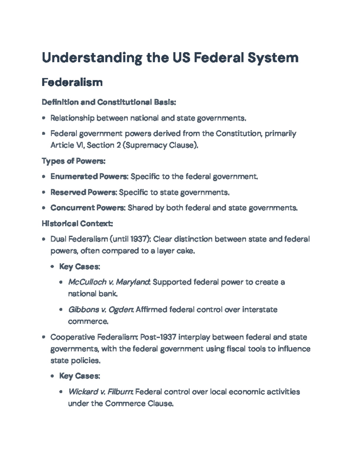 Understanding the US Federal System: Powers, Branches & Elections ...