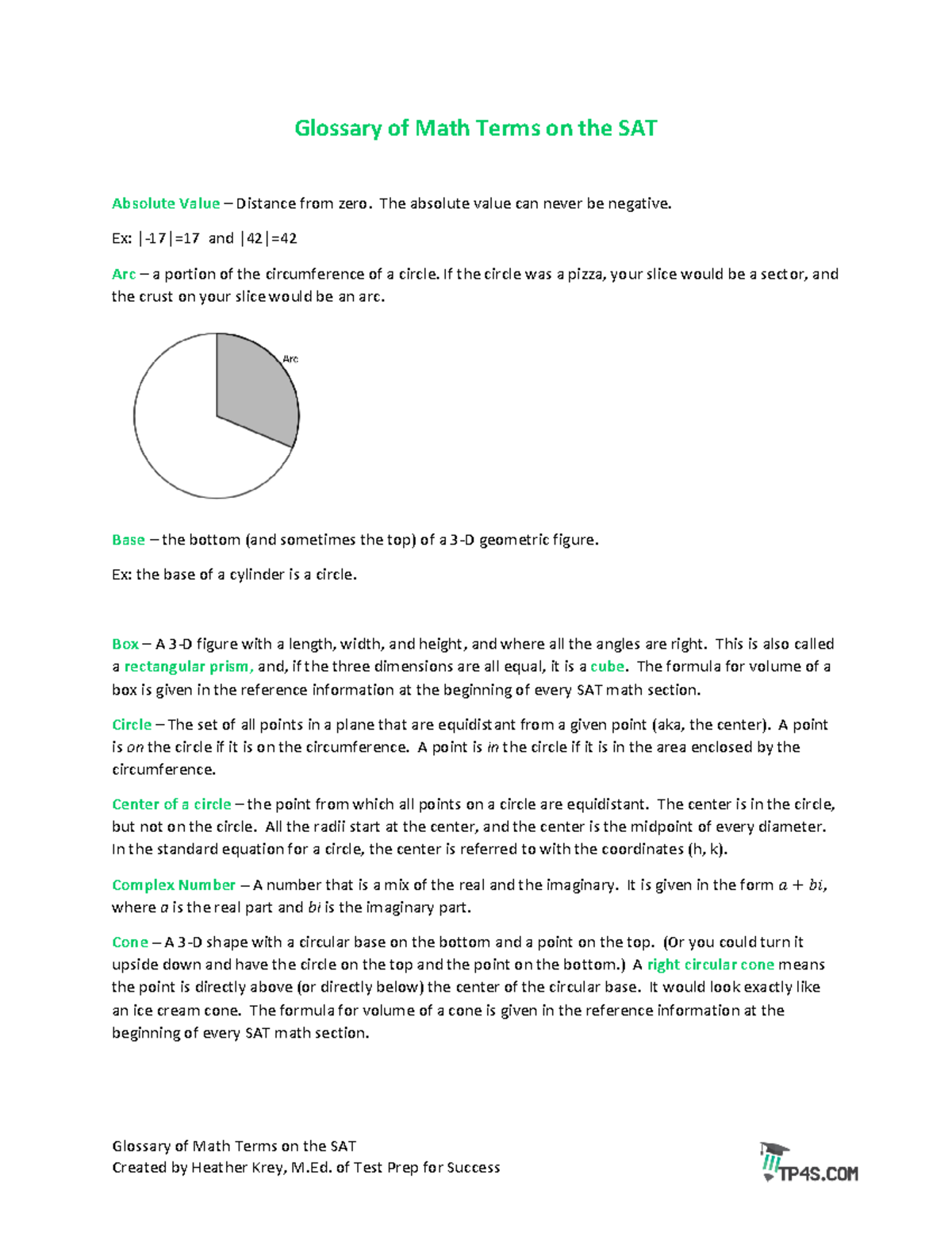 SAT Math Terms Glossary for Test Prep Success - Studocu