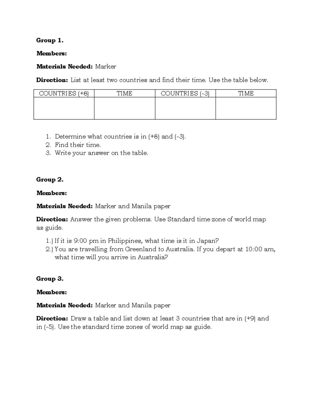 Act - Lecture Notes on Time Zones and Country Comparisons - Studocu