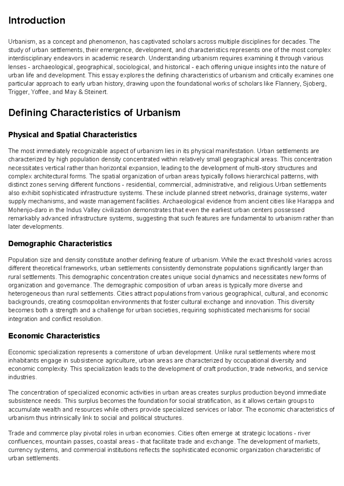 Urbanism and Early Urban History: Definitions and Diverse Approaches ...