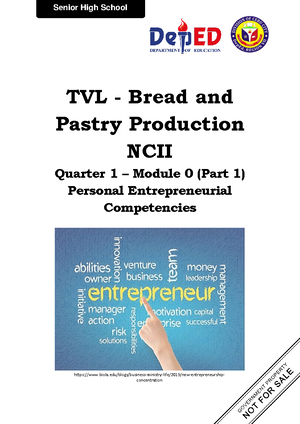 CBLM - BPP Prepare and Display petits fo - COMPETENCY - BASED LEARNING MATERIAL Sector TOURISM ...