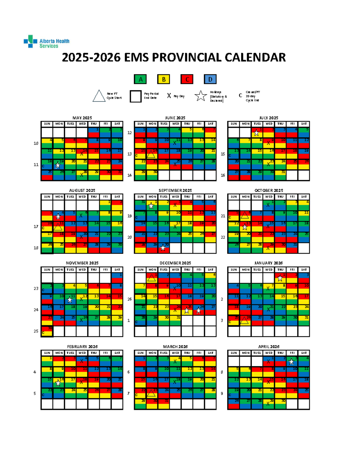 2025 EMS Provincial Calendar: Pay Periods & Cycle Dates - Studocu