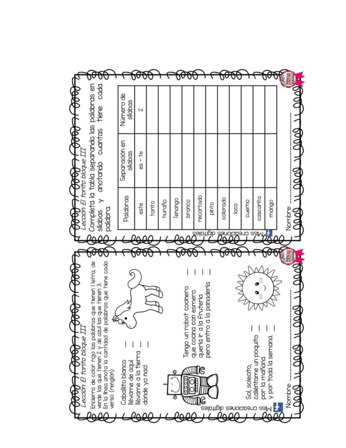 Publicación 1 - EJERCICIO DE LECTURA Y ESCRITURA - Lección: El torito ...
