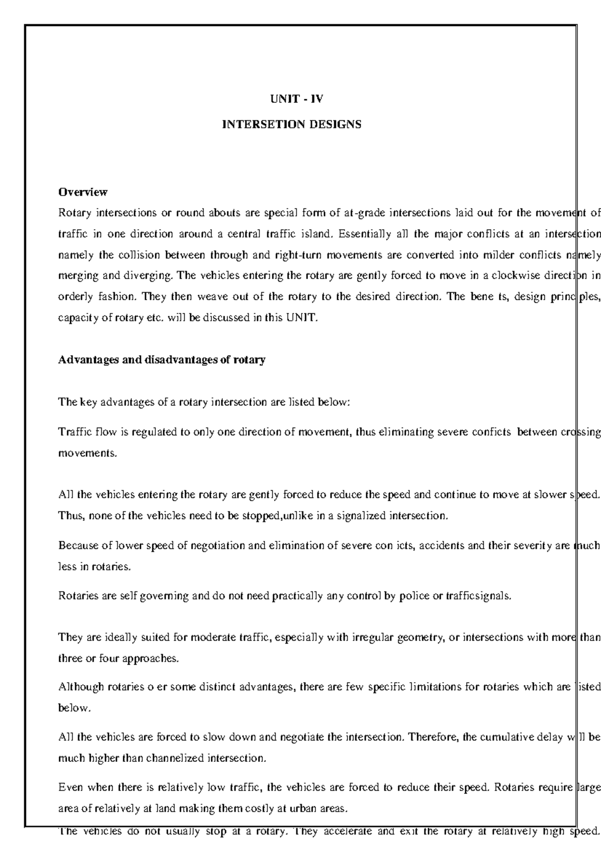 Intersetion Designs - Types of Intersections, conflicts at ...
