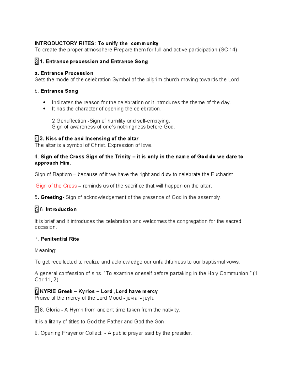 Order of the Holy Mass: Introductory Rites and Liturgy of the Word ...