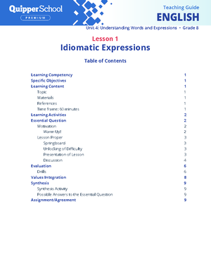 Grade 8 Unit 2 Expository Texts - Grade 8 Unit 2: Expository Texts ...