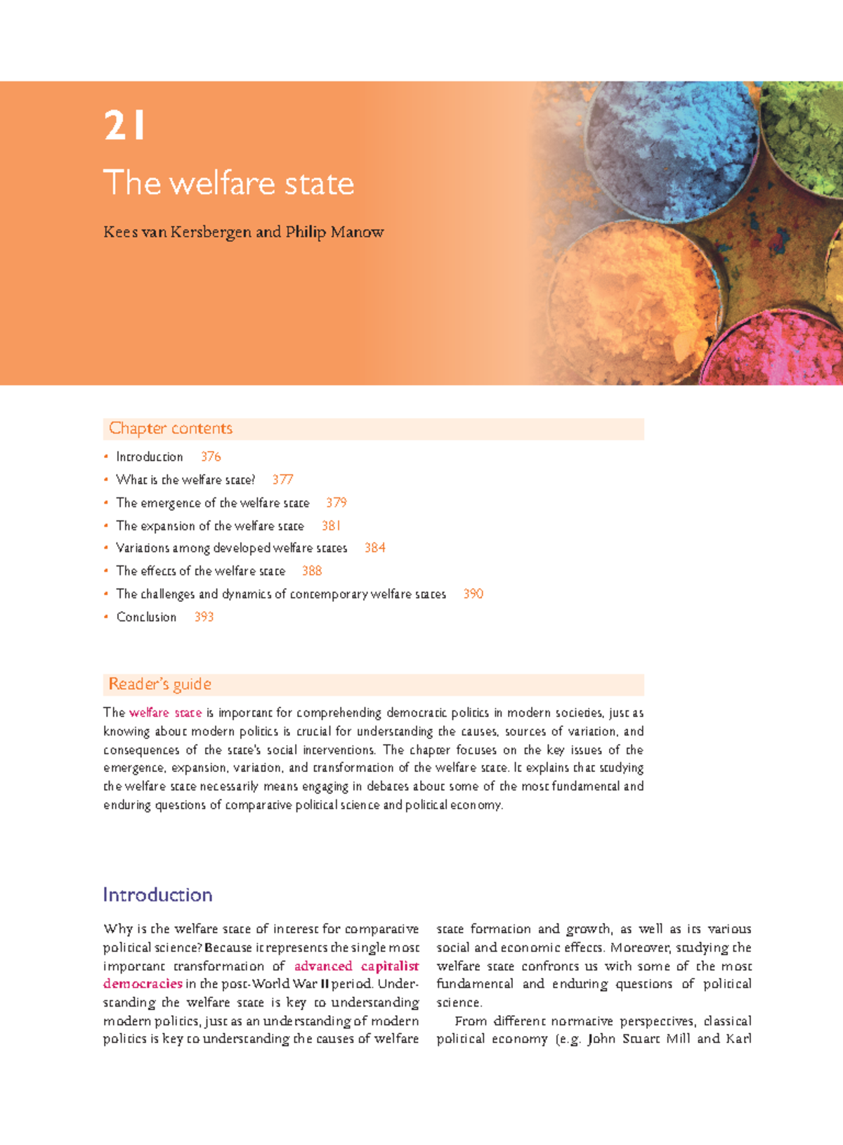 Comparative Politics PS 301: Understanding Welfare State Regimes - Studocu