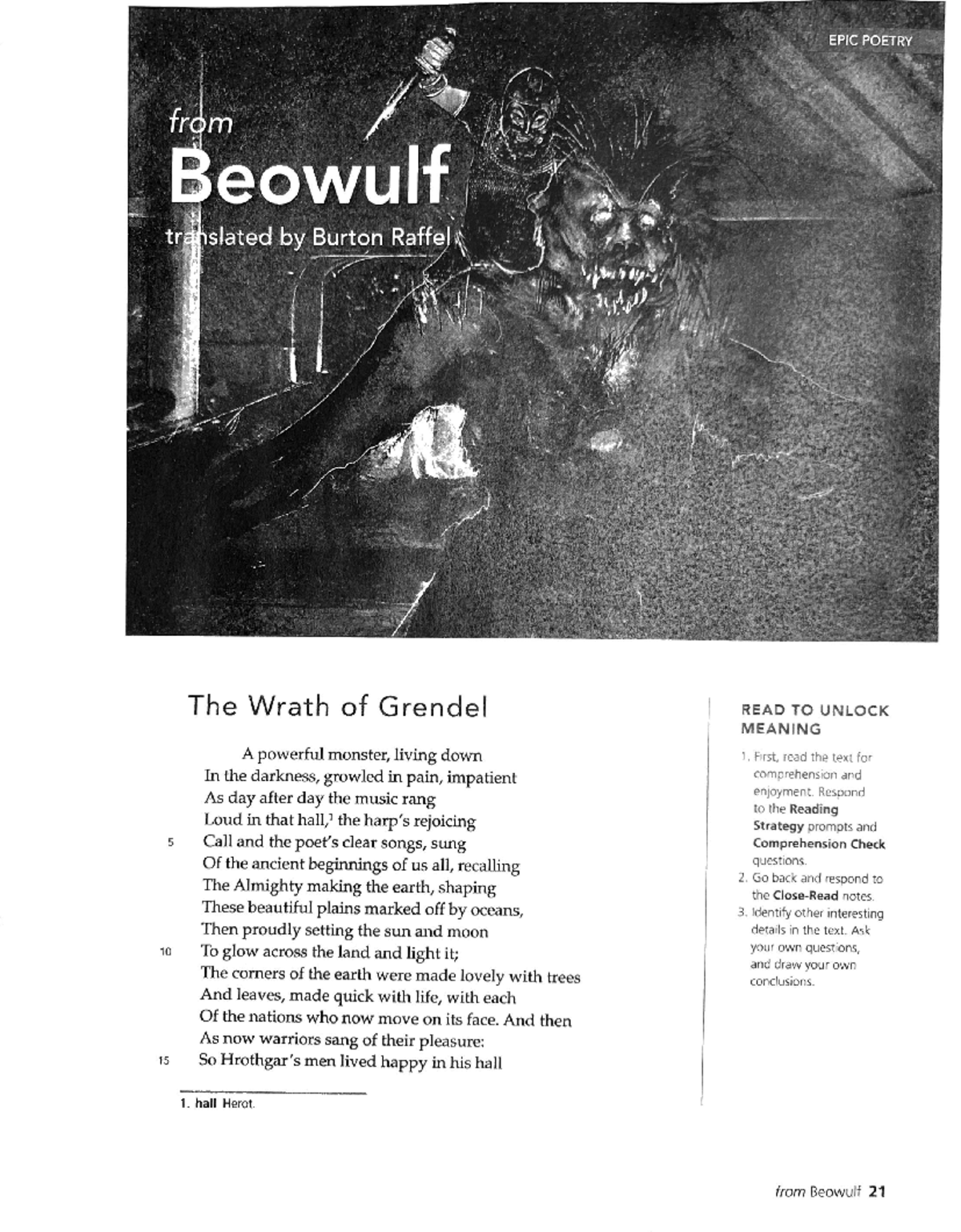 Beowulf: Analyzing the Wrath of Grendel - ENG 101 Lesson Notes - Studocu