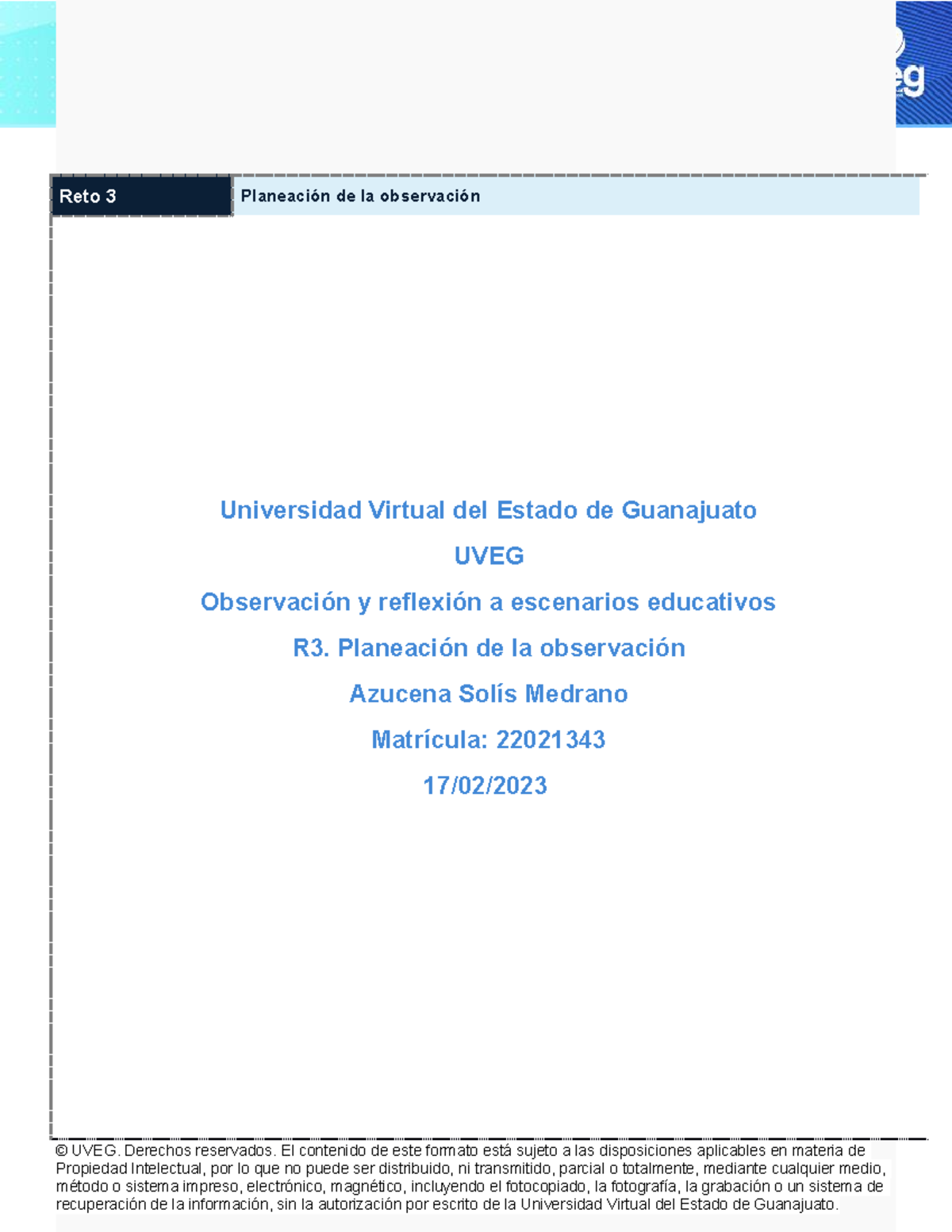 Solís Azucena R3 U2 - DHDHDH - Reto 3 Planeación de la observación ...