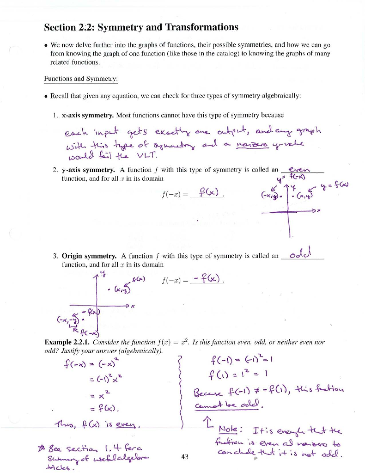 Lecture Notes: Symmetry and Transformations in Functions - Studocu