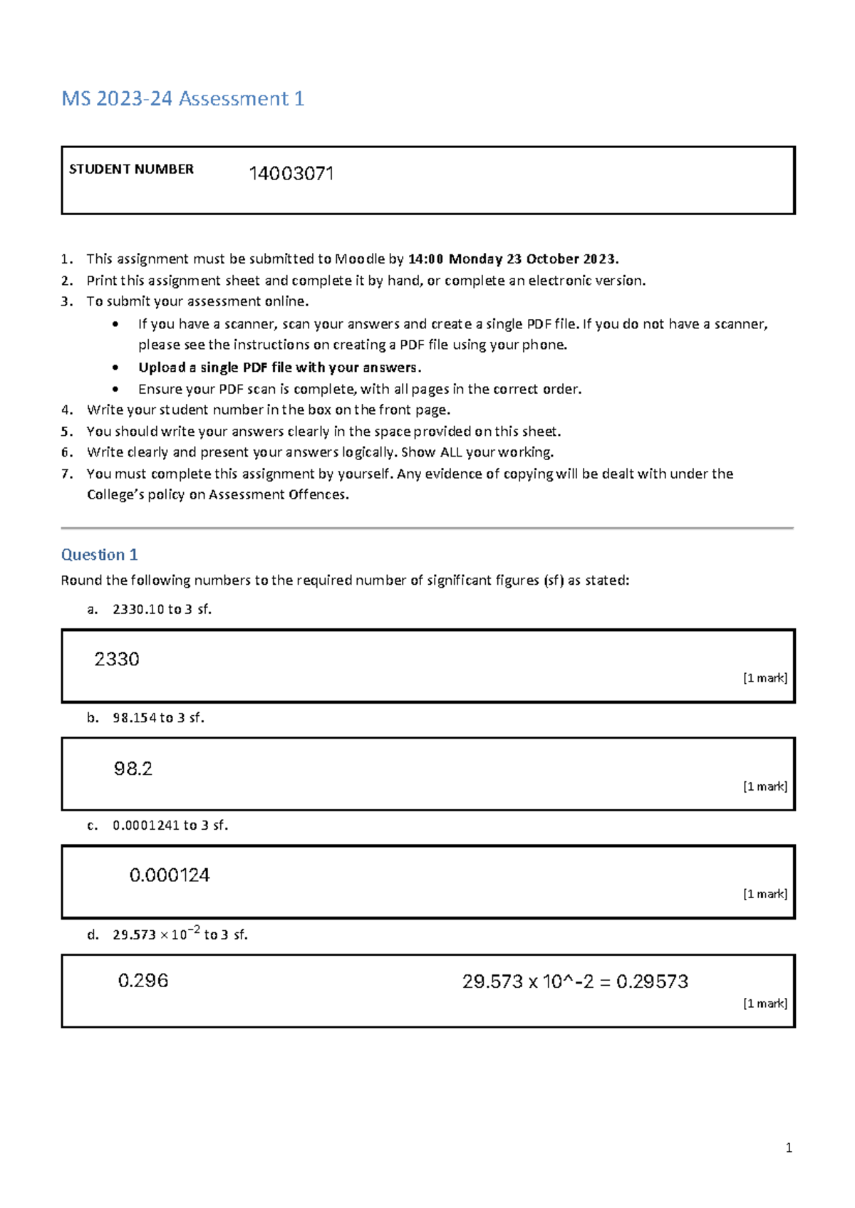 MS 2022-23 Assessment 1 Instructions and Questions - Studocu