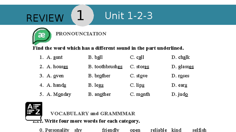 Global Success Grade 6 Review: Pronunciation, Vocabulary & Grammar ...