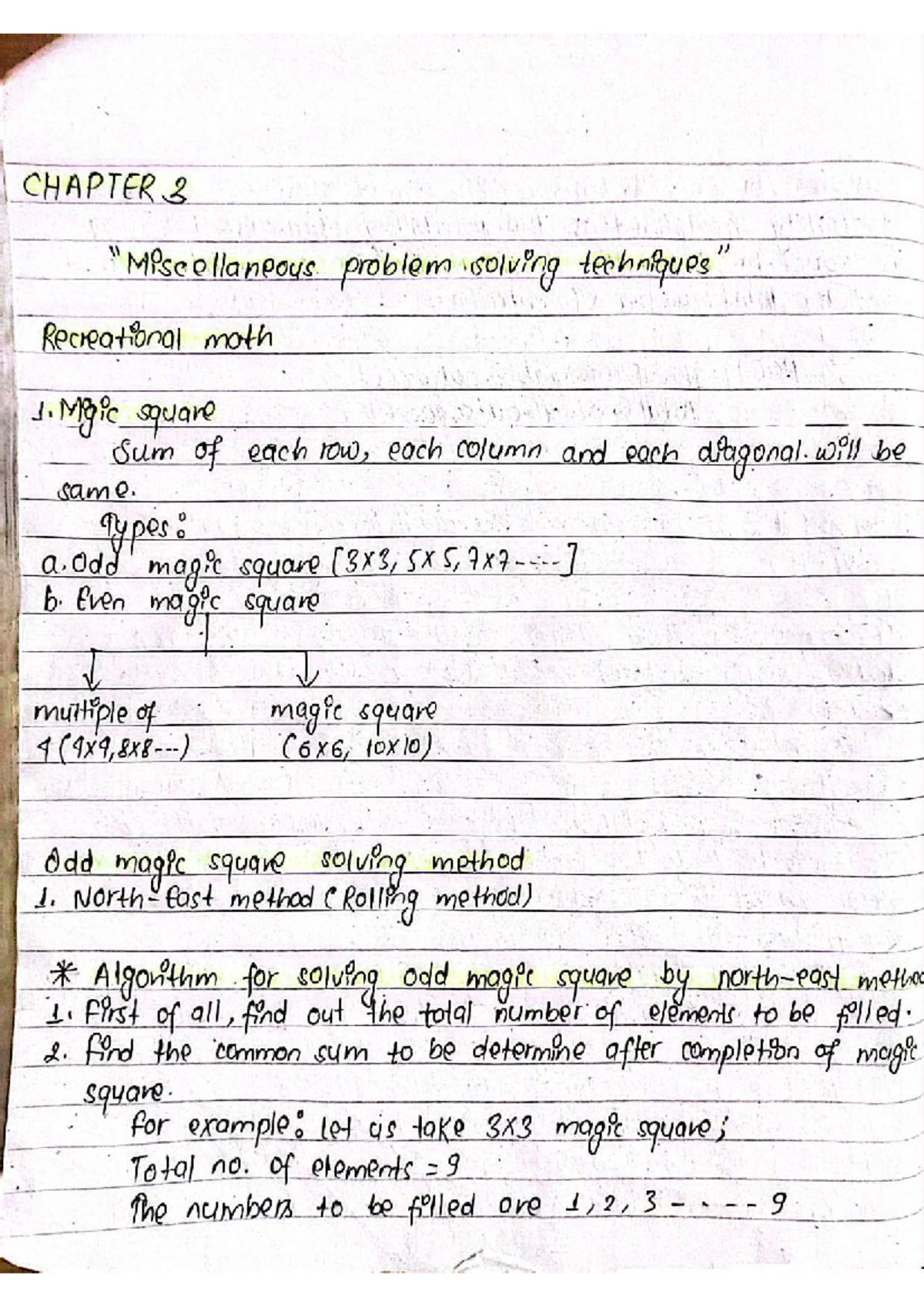 CHAPTER 3: Problem Solving in Magic Squares (3x3, 4x4, 5x5) - Studocu