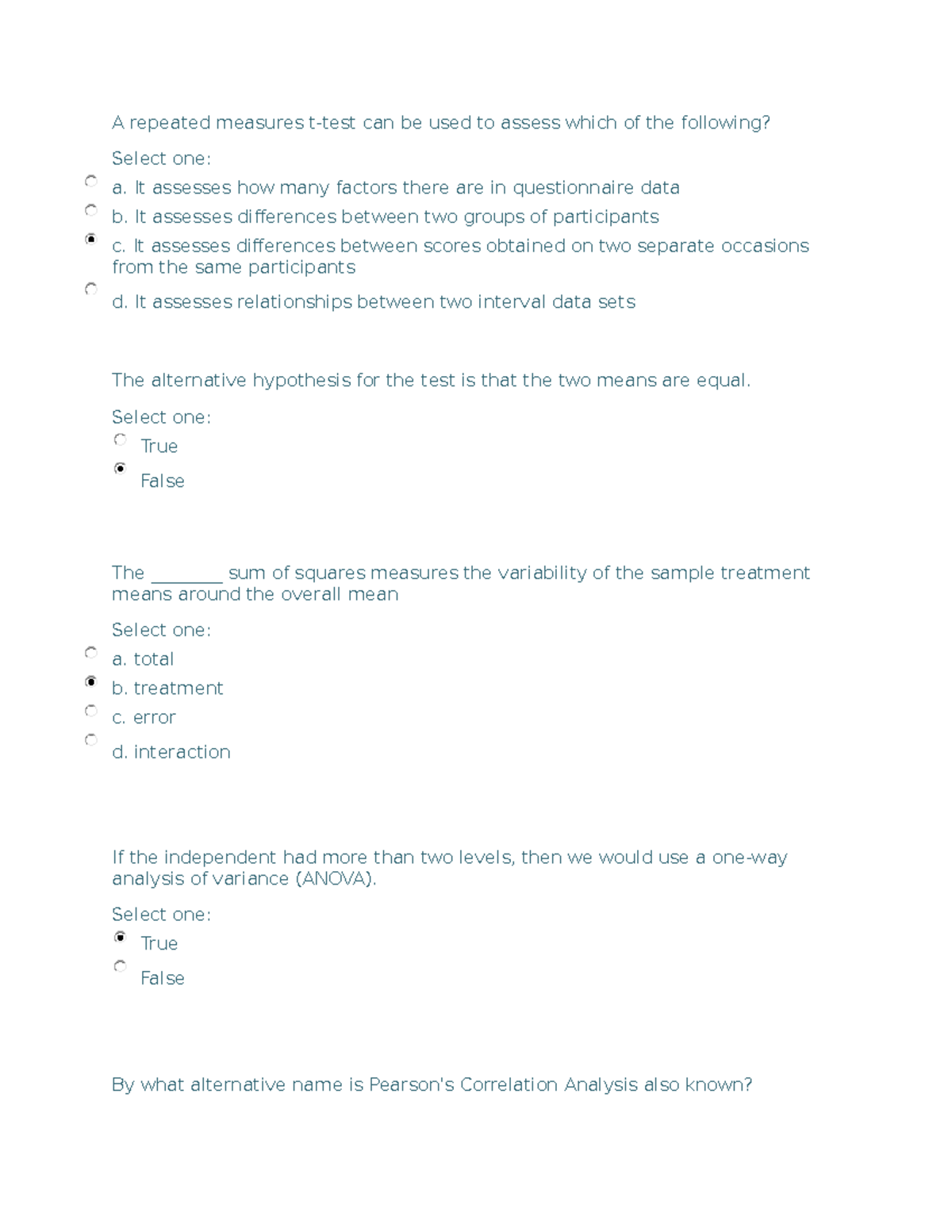 Repeated Measures t-Test Overview - Course Code 1456 - Studocu