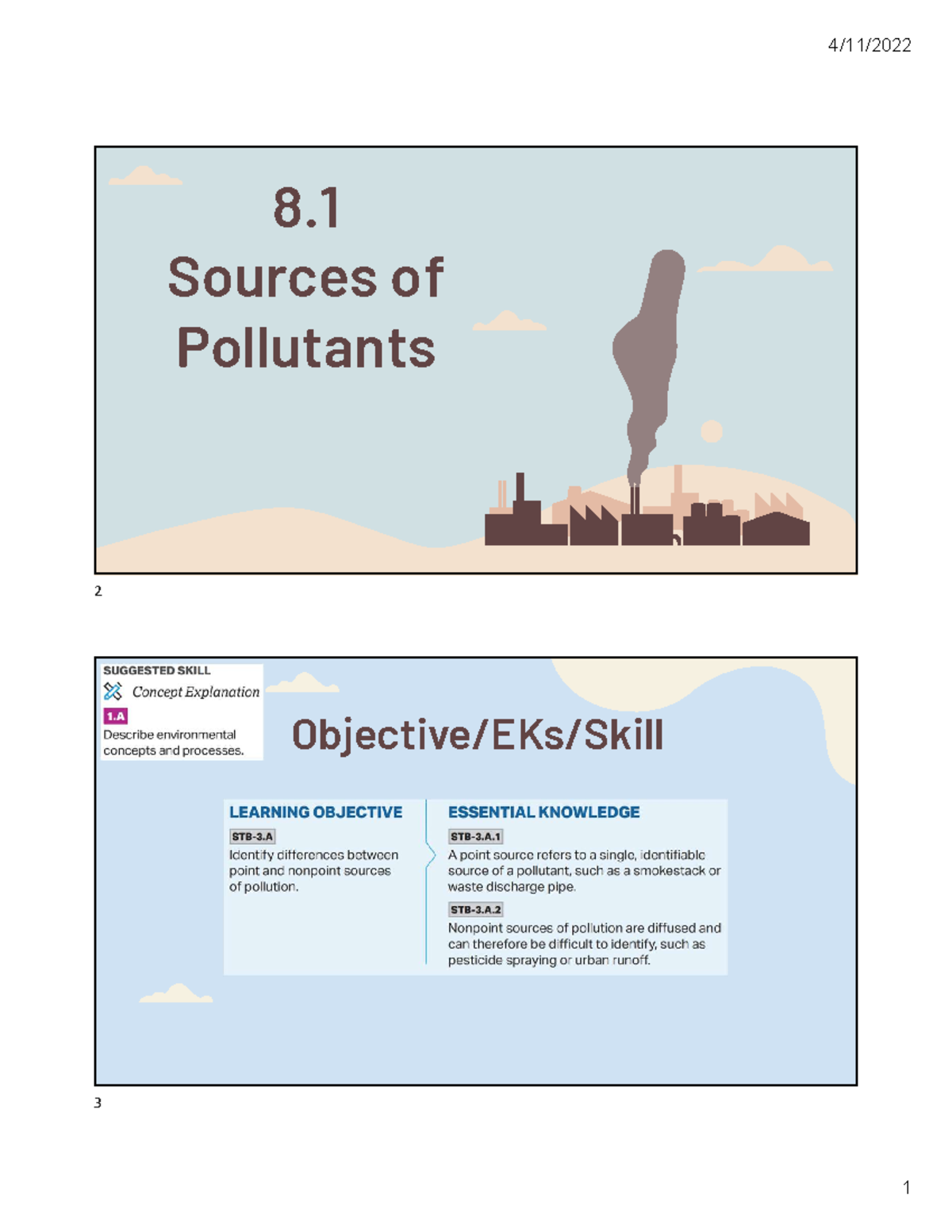 APES Unit 8 Notes: Point vs. Nonpoint Source Pollution (2020-2021) - 4 ...
