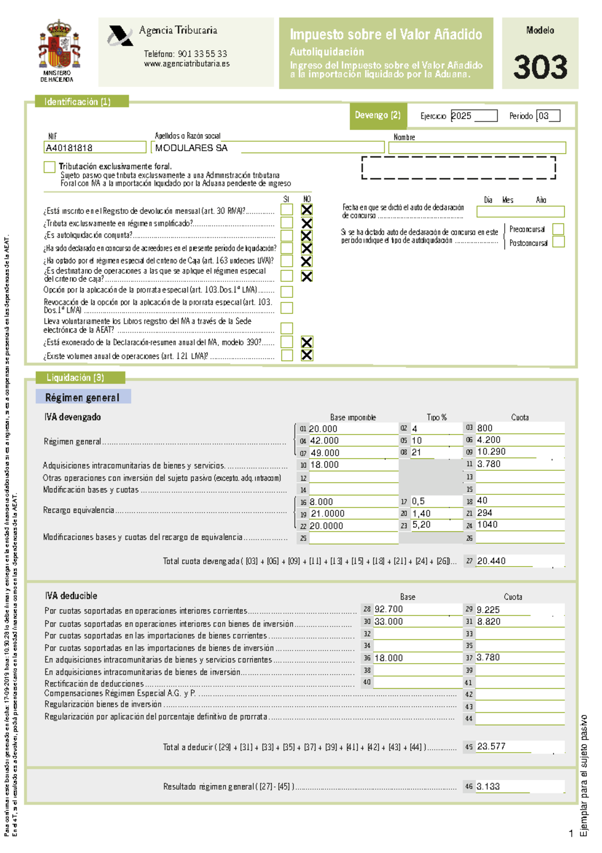 Modelo 303: Guía Completa para la Autoliquidación del IVA - Studocu