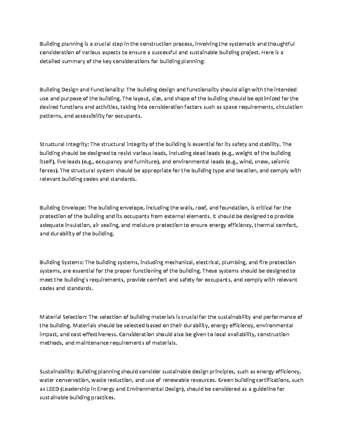 Building area terms - Here is a detailed summary of some common ...