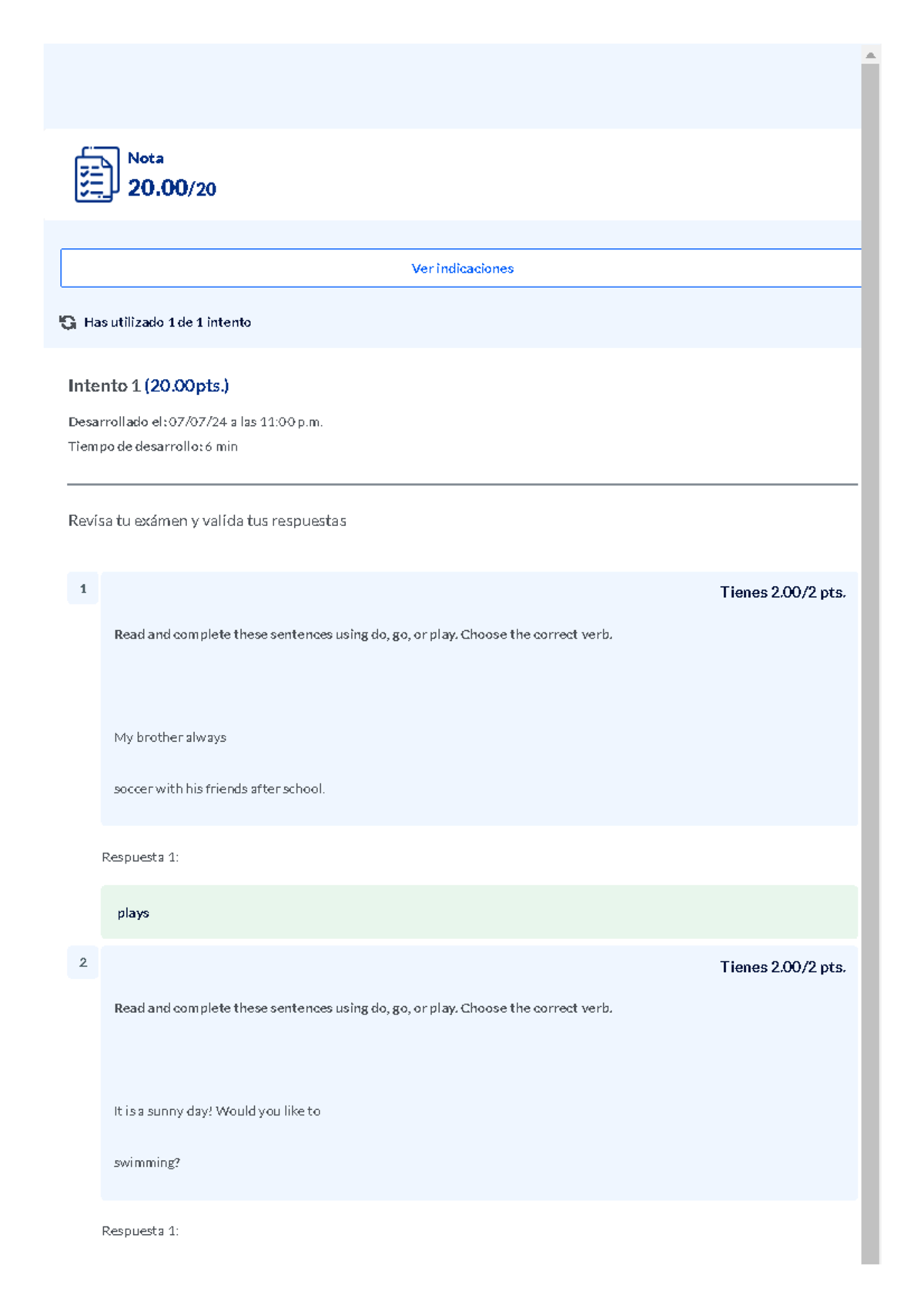 Week 15 - Collocations Practice with ‘do, play, go’ - Exercises - Studocu