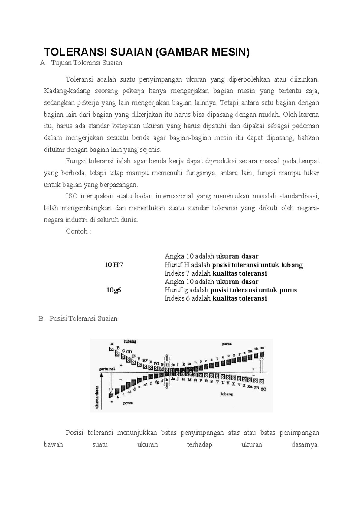Toleransi Suaian dalam Gambar Mesin: Prinsip dan Aplikasi Teknik - Studocu
