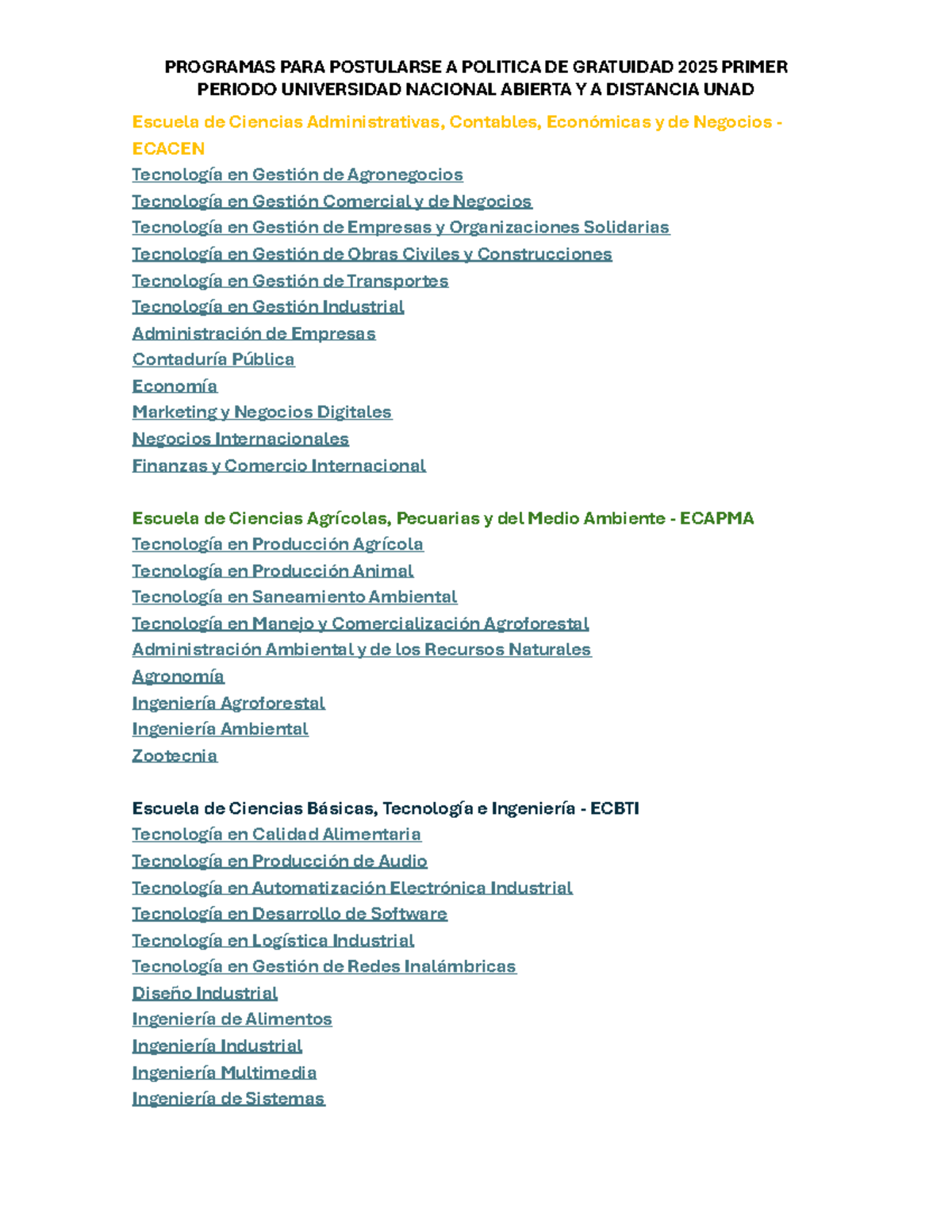 Carreras PARA Politica DE Gratuidad - PROGRAMAS PARA POSTULARSE A ...