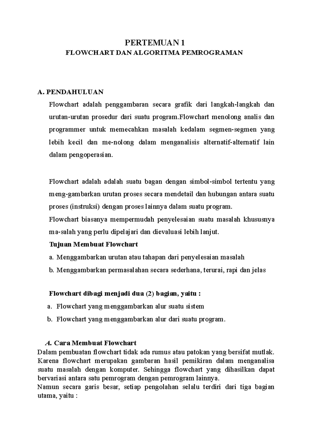 Flowchart dan Algoritma Pemrograman: Pengenalan dan Praktik (KODE 101 ...