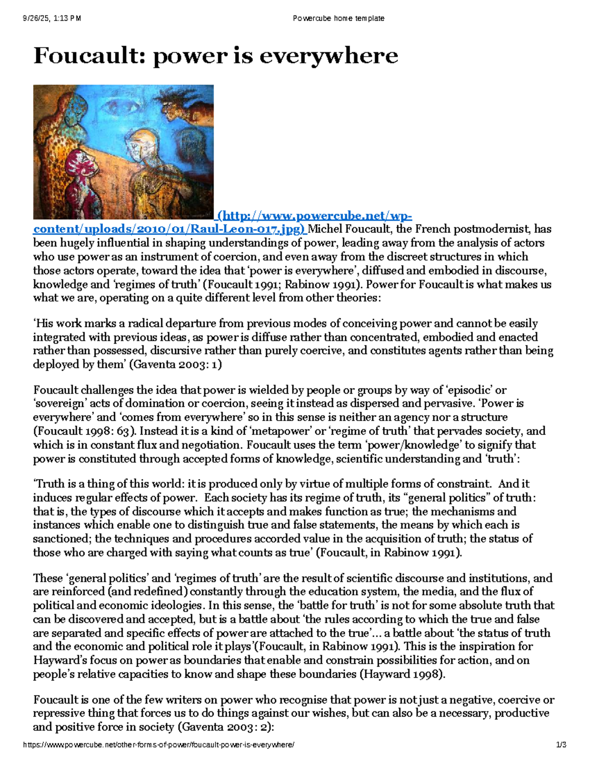 Foucault's Influence on Power Dynamics: Discourse & Resistance Analysis ...