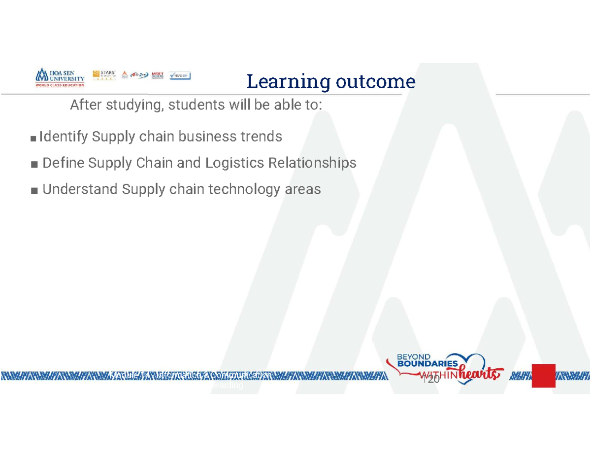 Module 14: ICT in Forwarding & Supply Chain Management Insights - Studocu