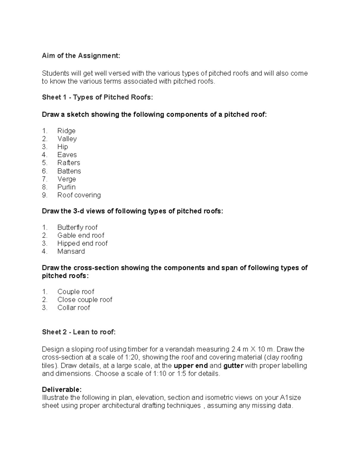 1.2.1. Assignment on Pitched Roofs: Types, Designs & Illustrations ...