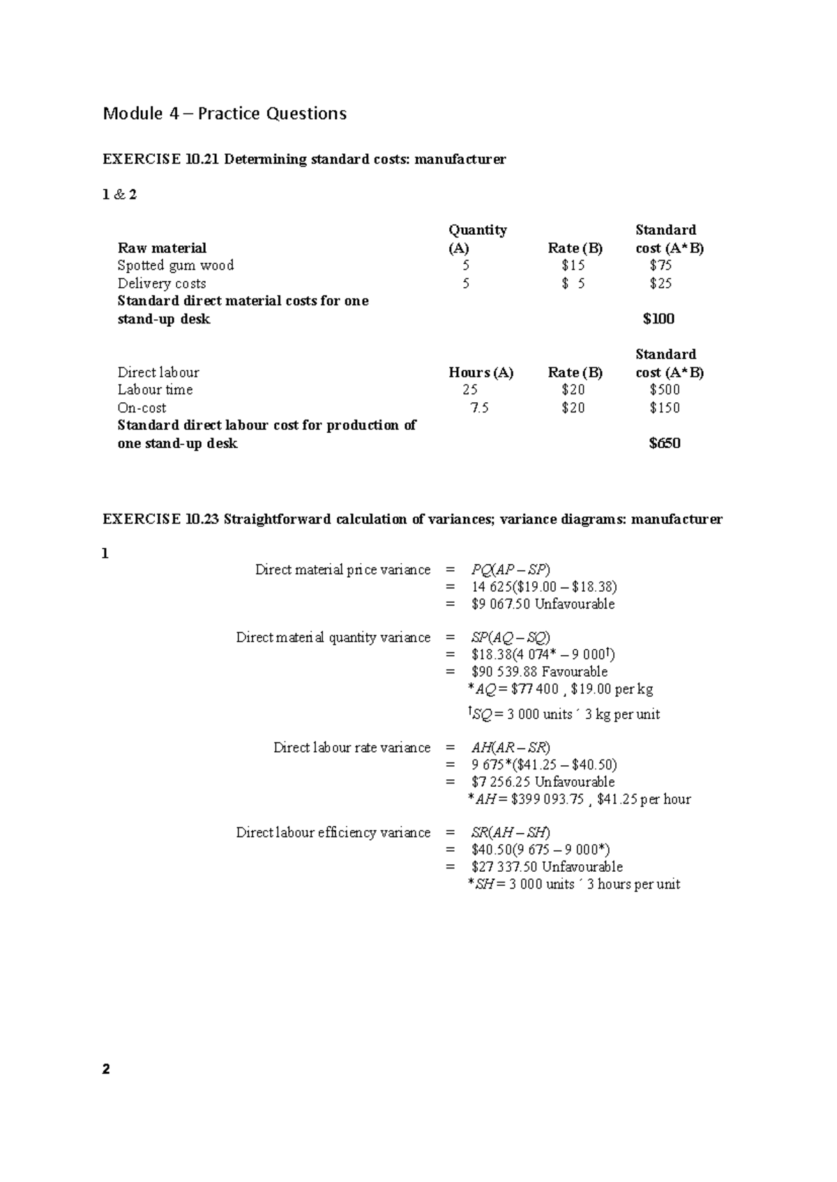 Module 4 PQ - 2023 Practice Questions and Solutions - Studocu