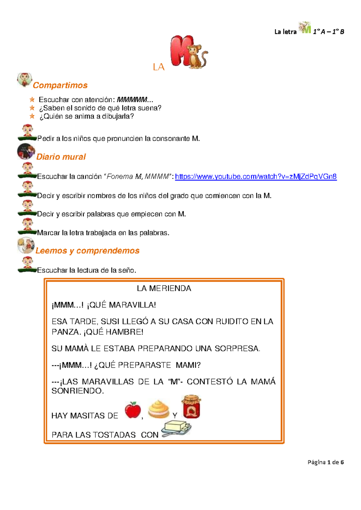 LA M621 - Actividades Didácticas con la Letra M - Studocu