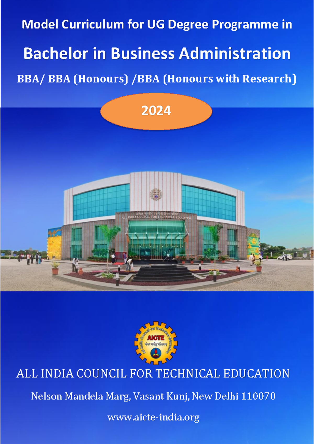 Final BBA Curriculum Framework (BBA 2024) - AICTE Guidelines - Studocu