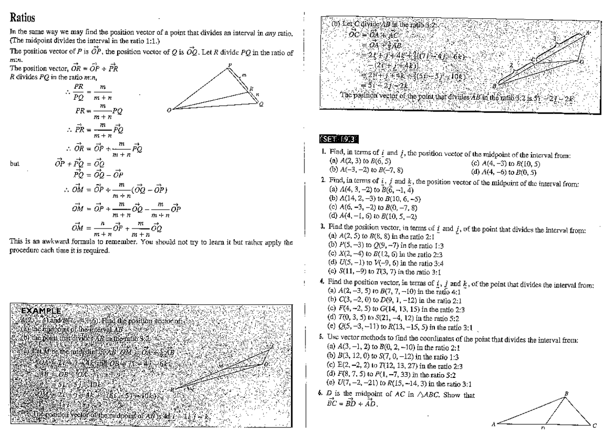Dividing line into ratio - Ratios (b) Let divide in the ratio 3:2 In ...