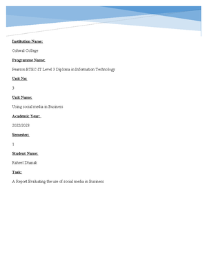 2D&3D Assignment - BTEC INTERNATIONAL LEVEL 3 DIPLOMA IN IT STUDENT ...