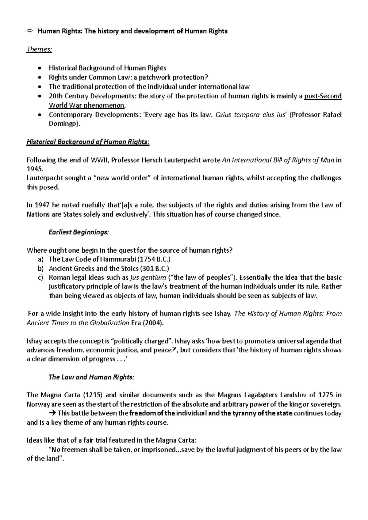 The history and development of Human Rights - ! Human Rights: The ...